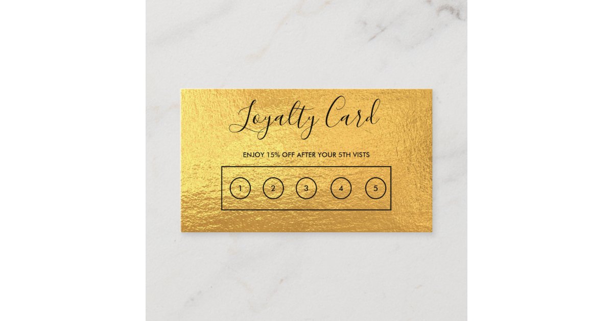 Gold Custom Loyalty Card | Zazzle