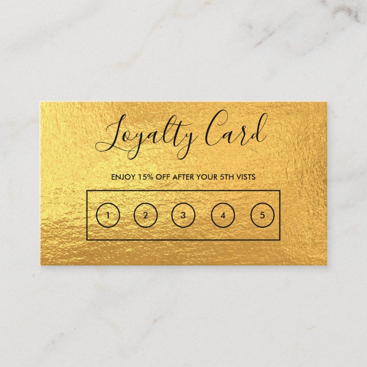 Gold Custom Loyalty Card | Zazzle