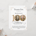 Gold Custom Photo 100th Birthday Thank You Card | Zazzle