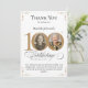 Gold Custom Photo 100th Birthday Thank You Card | Zazzle
