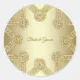 Gold Decorative Classic Round Sticker | Zazzle