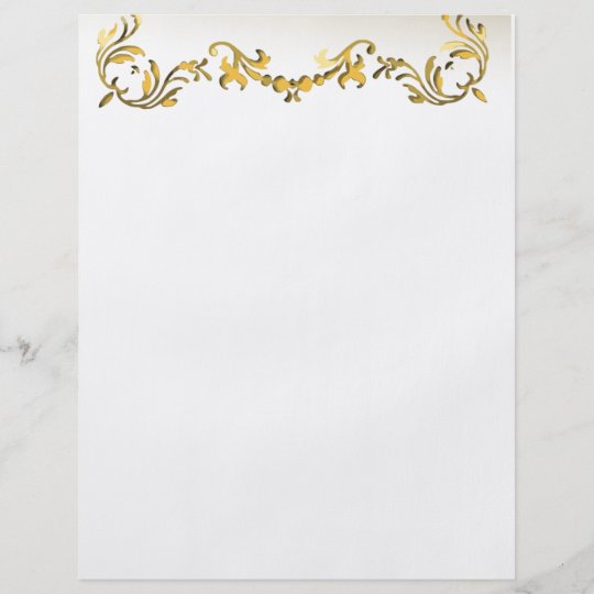 Gold Decorative Scroll Border Flyer | Zazzle.com