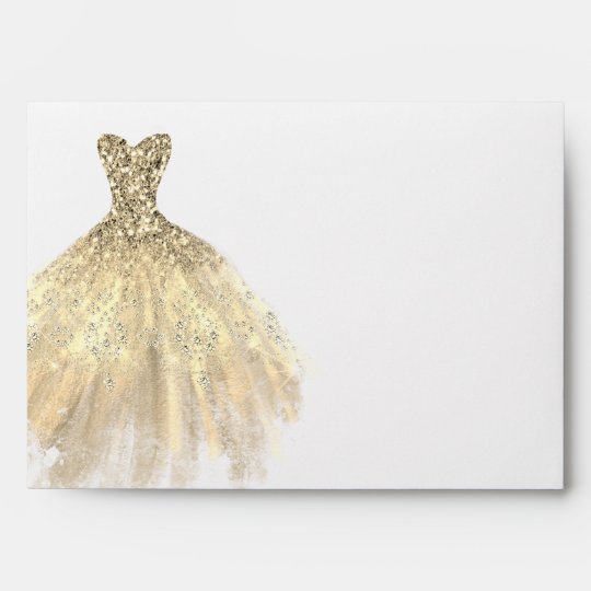 Gold Diamond Dress Envelope | Zazzle.com