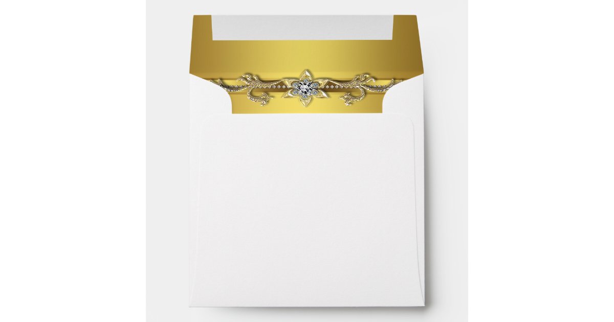 Gold Diamond Envelope | Zazzle