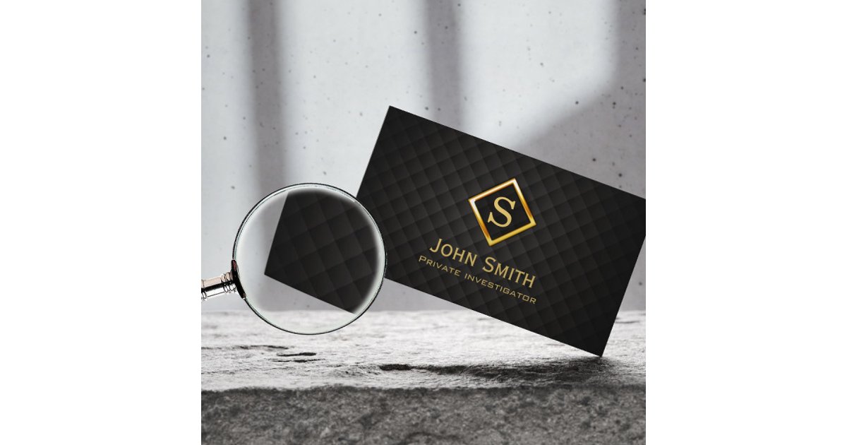 Gold Diamond Investigator Business Card | Zazzle