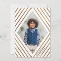 Gold Diamond Stripes Frame Photo Christmas Holiday | Zazzle