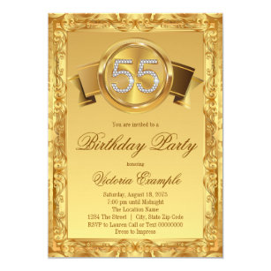55th Birthday Invitations | Zazzle