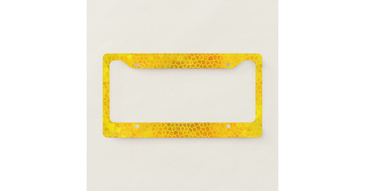 Gold Dinosaur Hide License Plate Frame | Zazzle