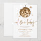Gold Disco Ball Disco Baby Shower Invitation | Zazzle