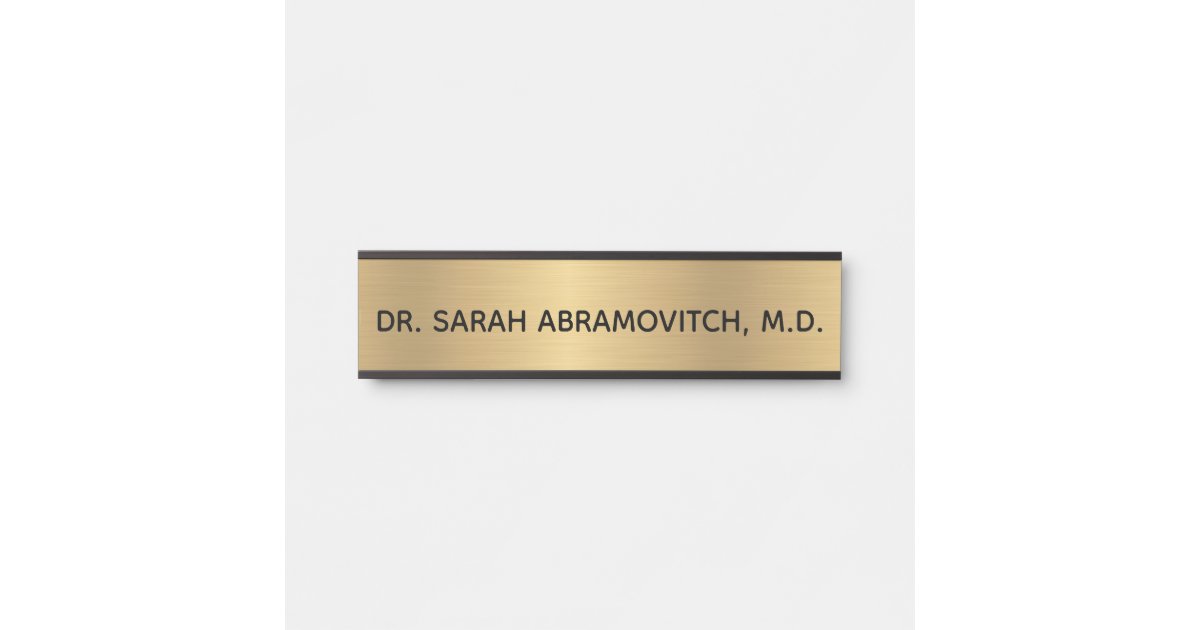 Gold Doctor Doctor's Door Office Sign Signs | Zazzle