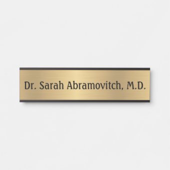 Gold Doctor Doctor's Door Office Sign Signs | Zazzle