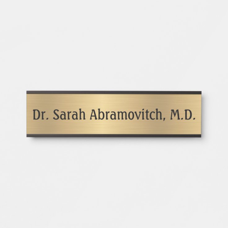 Gold Doctor Doctor's Door Office Sign Signs | Zazzle