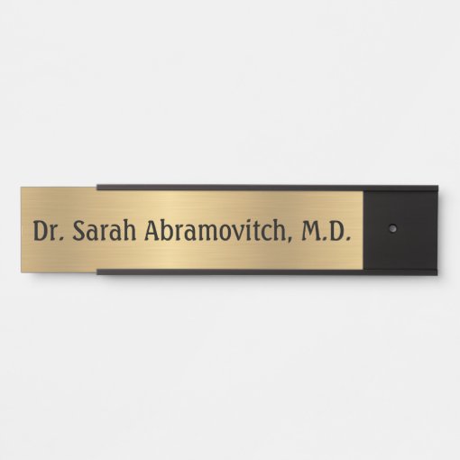 Gold Doctor Doctor's Door Office Sign Signs | Zazzle