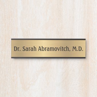 Gold Doctor Doctor's Door Office Sign Signs | Zazzle