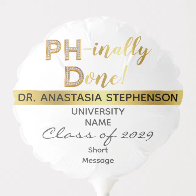 Gold Doctorate PhD Graduation Ceremony Party Balloon | Zazzle