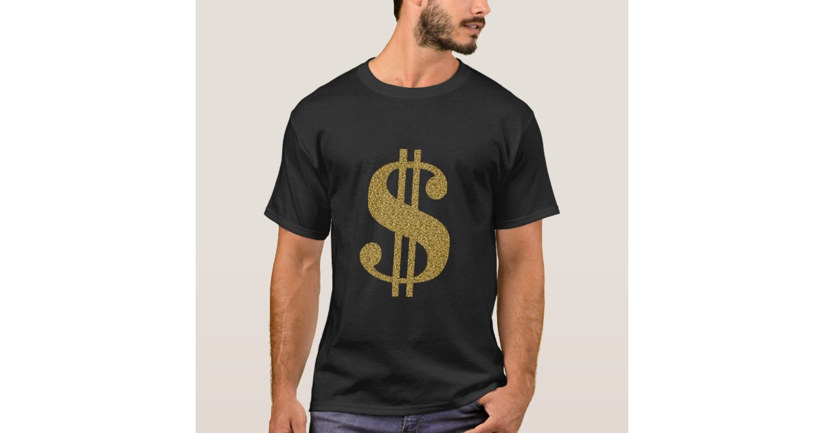 Gold Dollar Sign T-Shirt | Zazzle