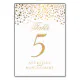 Gold Dots and White - Table Number | Zazzle