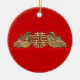 Gold Double Happiness Symbol with Mandarin Ducks Ceramic Ornament | Zazzle