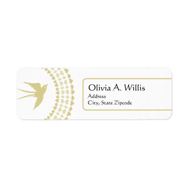Gold Dove Religious Address Label | Zazzle