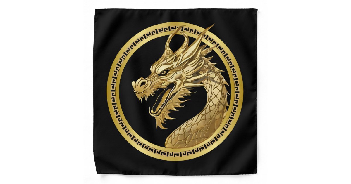 Gold Dragon- Bandana | Zazzle