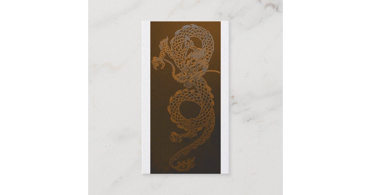 Gold Dragon Business Card | Zazzle