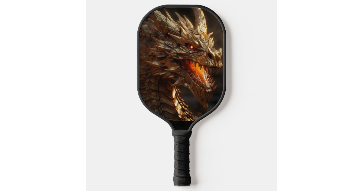 Gold Dragon Pickleball Paddle | Zazzle