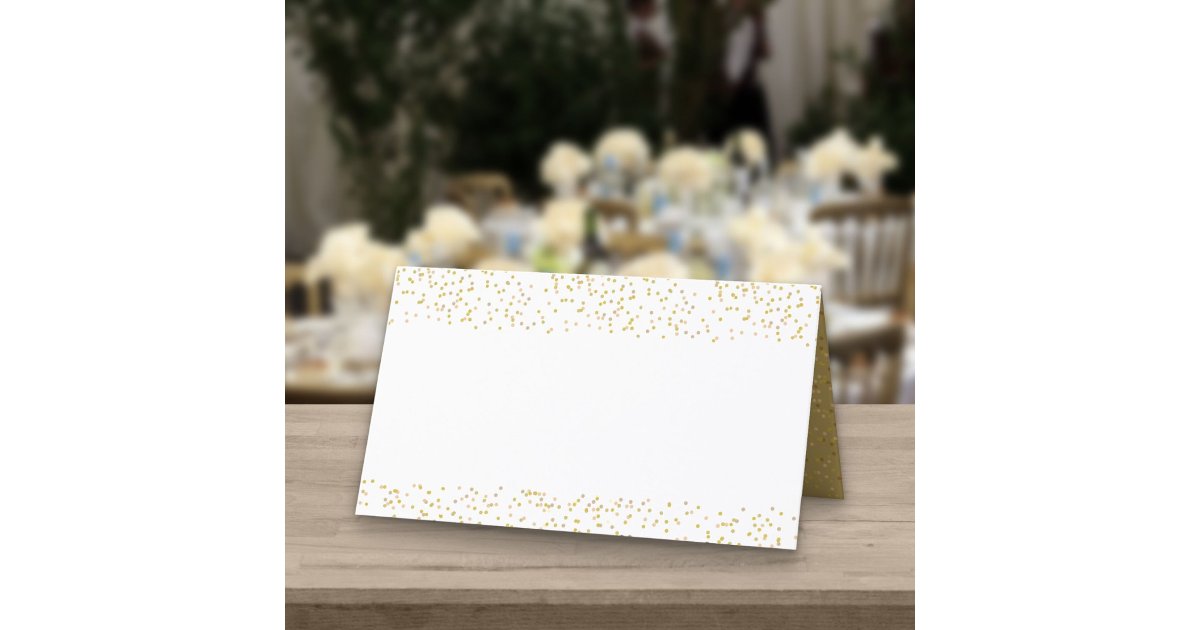Gold Dust Place Card | Zazzle