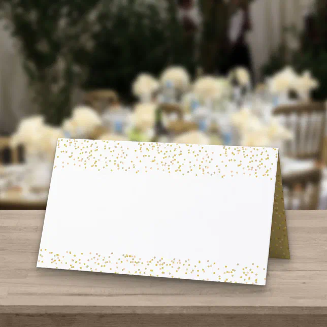 Gold Dust Place Card | Zazzle