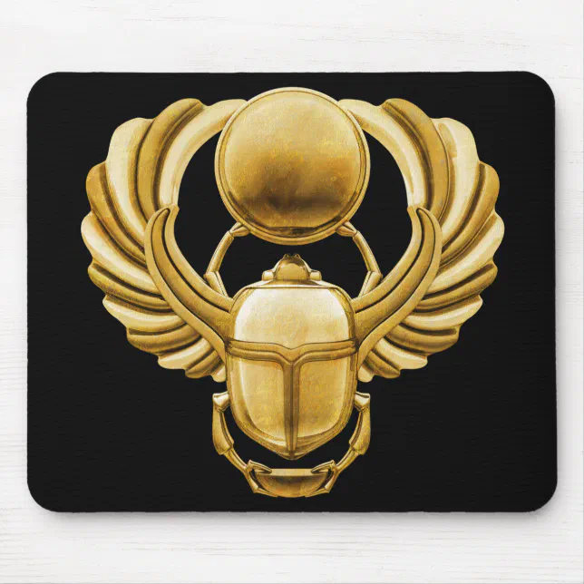 Gold Egyptian Scarab Mouse Pad | Zazzle