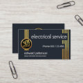 Gold Electrical Wiring Electrician Business Card | Zazzle