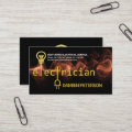 Gold Electrician Circuit Red Power Lightning Business Card | Zazzle