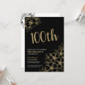 Gold Elegant 100th Birthday Party Invitation | Zazzle