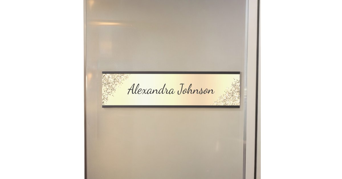 Gold Elegant Modern Professional Office Door Sign | Zazzle