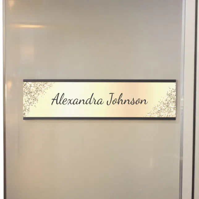 Gold Elegant Modern Professional Office Door Sign | Zazzle