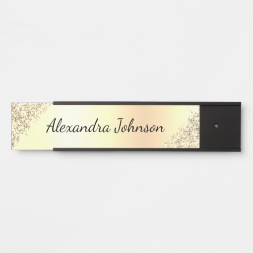 Gold Elegant Modern Professional Office Door Sign | Zazzle