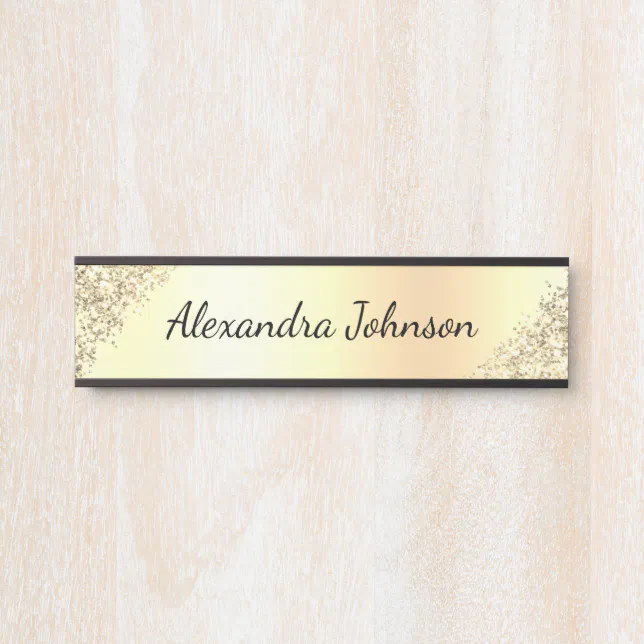 Gold Elegant Modern Professional Office Door Sign | Zazzle