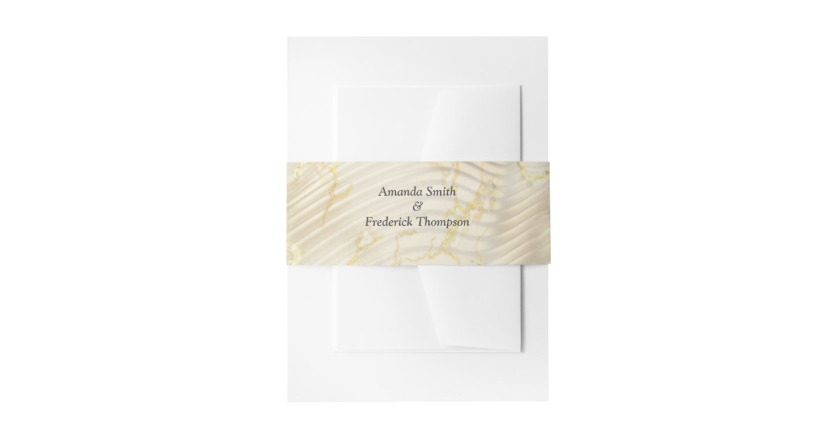Gold Elegant Ripple Effect & Roses Leaves and Bird Invitation Belly ...