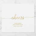 Gold Elegant Script Cheers Party Favor Sparkling Wine Label | Zazzle