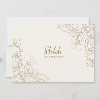 Gold Elegant Surprise Photo 80th Birthday Invitation | Zazzle