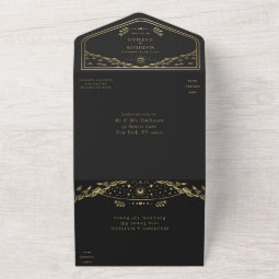 Gold Elegant Tarot Card Wedding Invitation | Zazzle