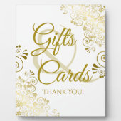 Gold Elegant Wedding Gifts & Cards Plaque Sign | Zazzle