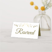 Gold Elegant Wedding Reserved Place Card | Zazzle
