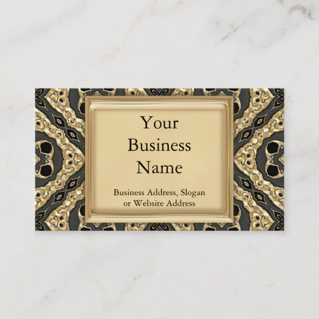 Gold Embossed Lace Business Card | Zazzle