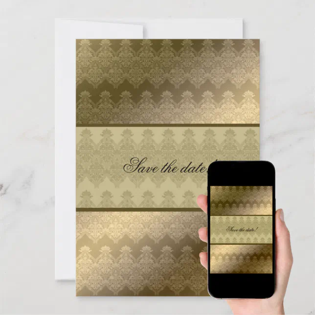 Gold Embossed Look Renaissance Wedding Invitation | Zazzle