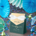Gold Emerald Green Wedding Favor Box | Zazzle