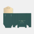 Gold Emerald Green Wedding Favor Box | Zazzle