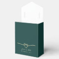 Gold Emerald Green Wedding Favor Box | Zazzle
