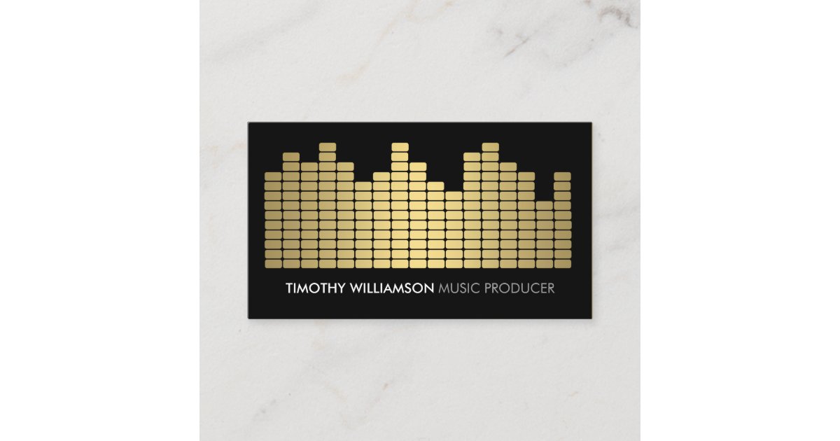 Gold Equalizer Musician, DJ, Band Business Card | Zazzle