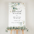 Gold Eucalyptus Rehearsal Dinner Welcome Sign | Zazzle
