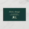 Gold Eyebrow Salon Microblading Modern Green Business Card | Zazzle